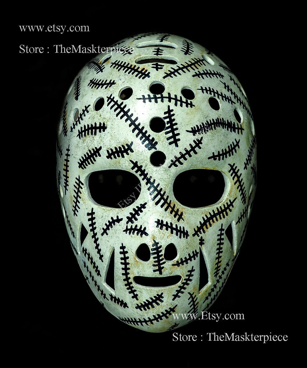 Gerry Cheevers Ice Hockey Mask Goalie Helmet 1:1 Scale Wearable Home ...