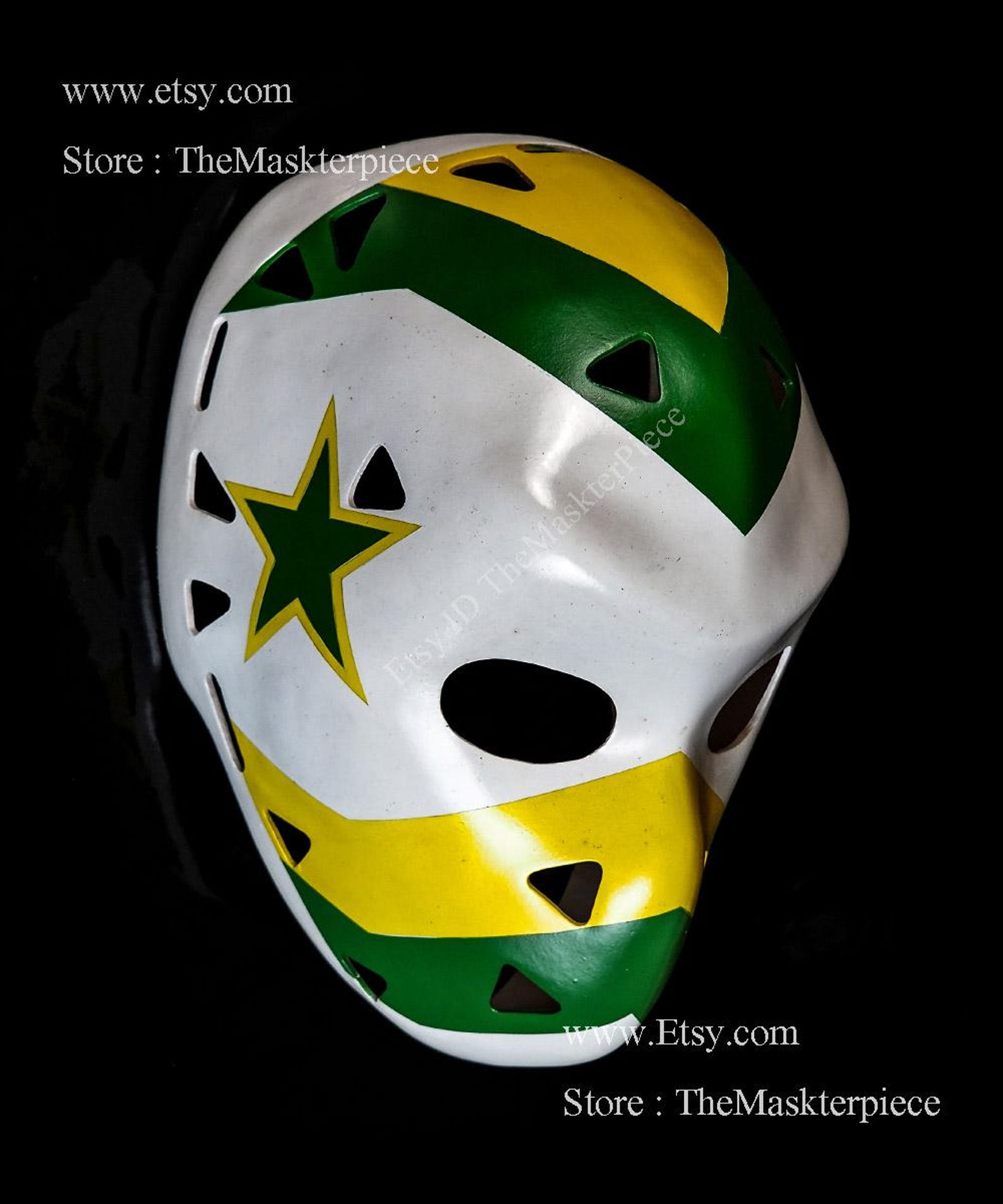 North Stars Gilles Meloche Ice Hockey Mask Goalie Helmet 1:1 Scale ...
