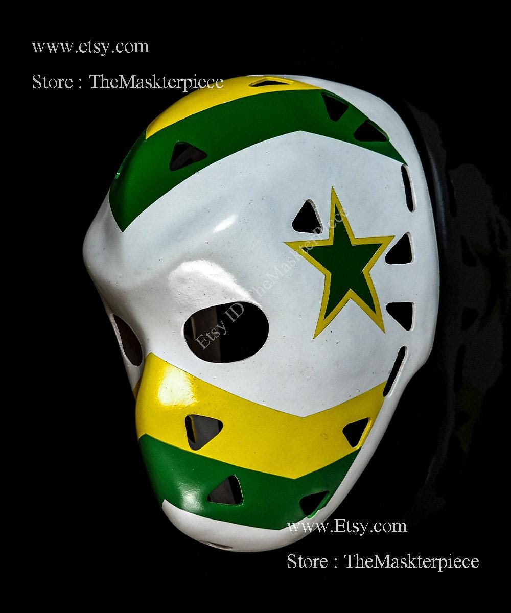 North Stars Gilles Meloche Ice Hockey Mask Goalie Helmet 1:1 Scale ...