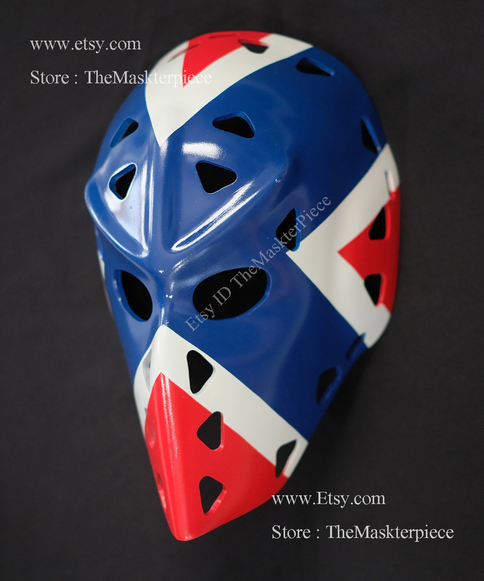 Wayne Thomas Ice Hockey Mask Goalie Helmet 1:1 Scale Wearable Home ...