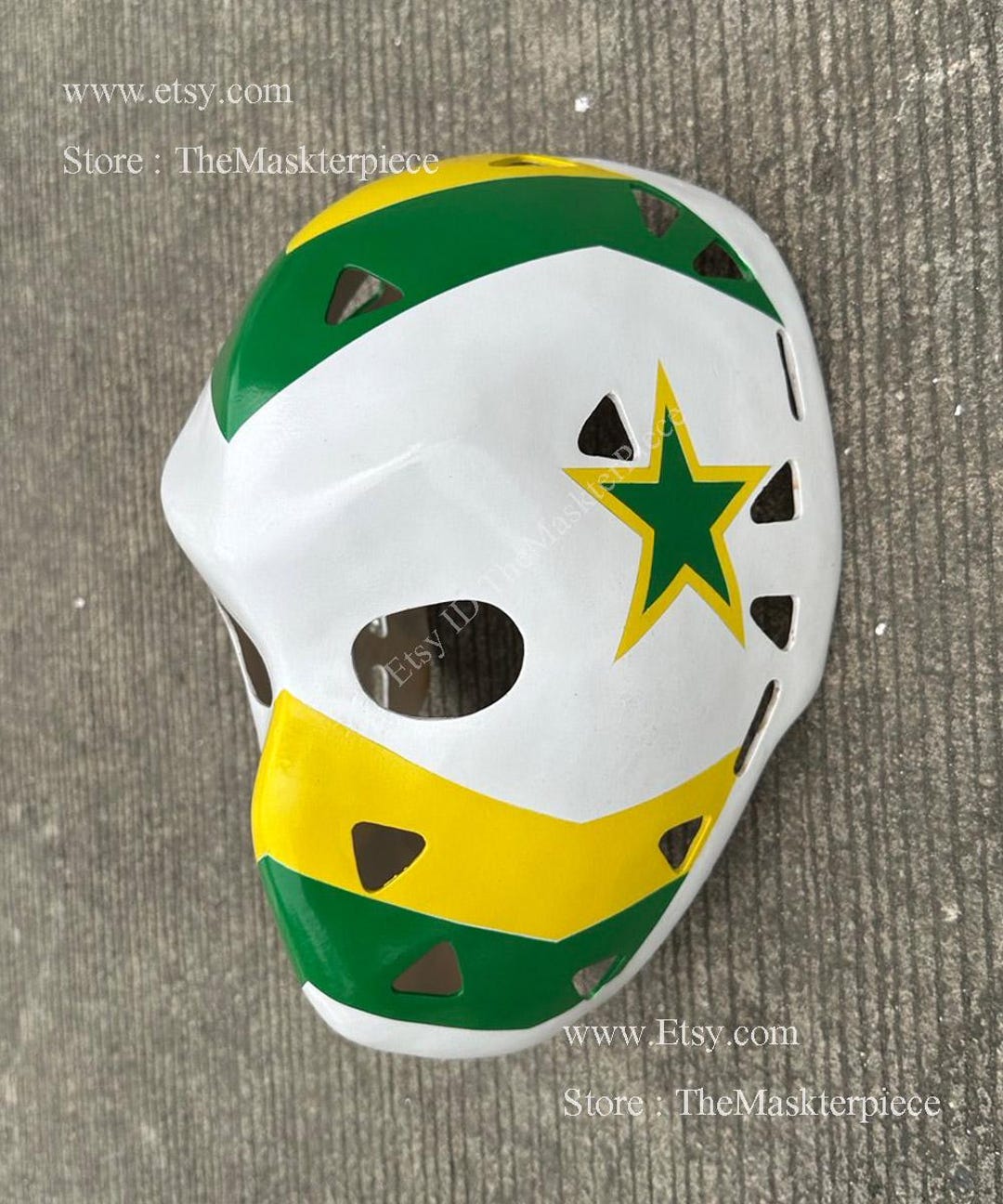 North Stars Gilles Meloche Full Size Hockey Mask Goalie Helmet 1:1 ...