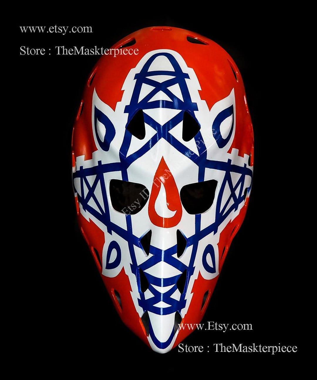 Gary Edwards Ice Hockey Mask Goalie Helmet 1:1 Scale Home Decor Vintage ...