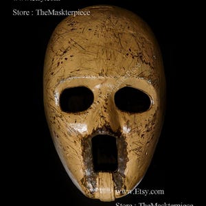 Jacques Plante Ice Hockey Mask Goalie Helmet 1:1 Scale Home Decor ...