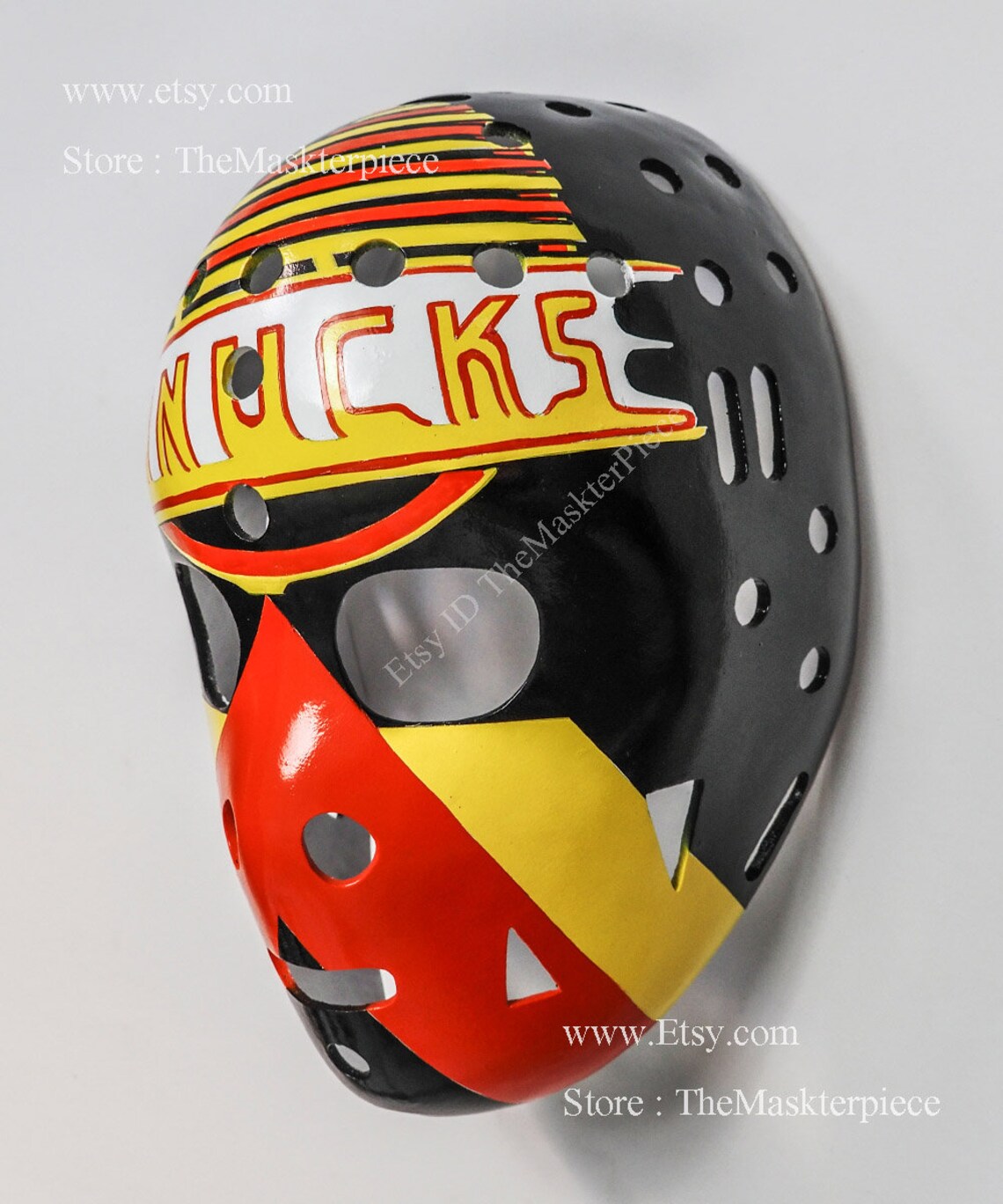 John Garrett Ice Hockey Mask Goalie Helmet 1:1 Scale Home Decor Vintage ...