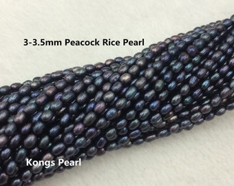 100% Real Freshwater Cultured Pearl Strand Seed ShapeRice | Etsy
