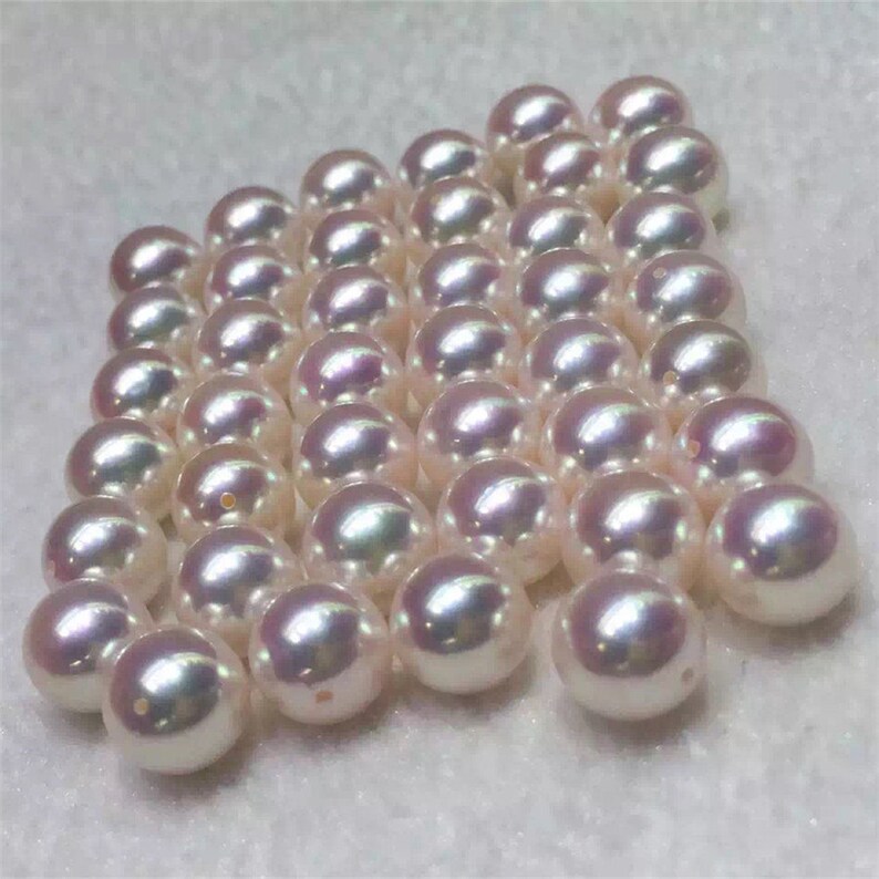 8-9mm AAA Akoya Pearl, Round Japanese Loose Pearl Bead - Etsy