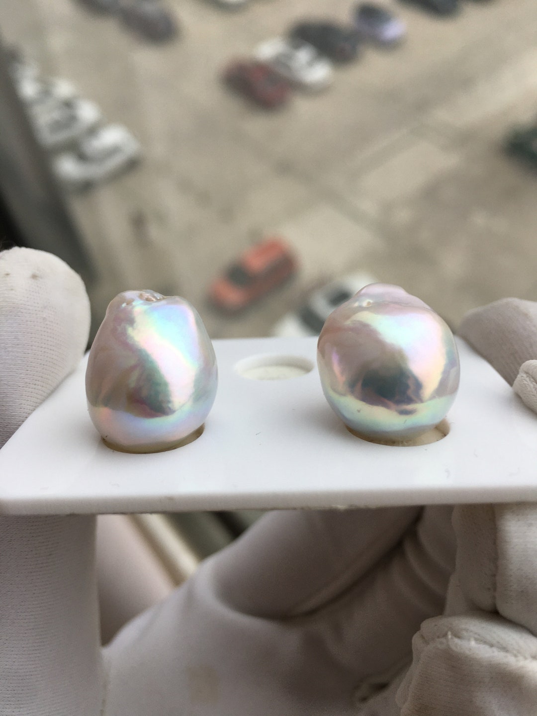 Mirror Luster! Amazing Natural Metallic White Baroque Nucleated Pearl ...