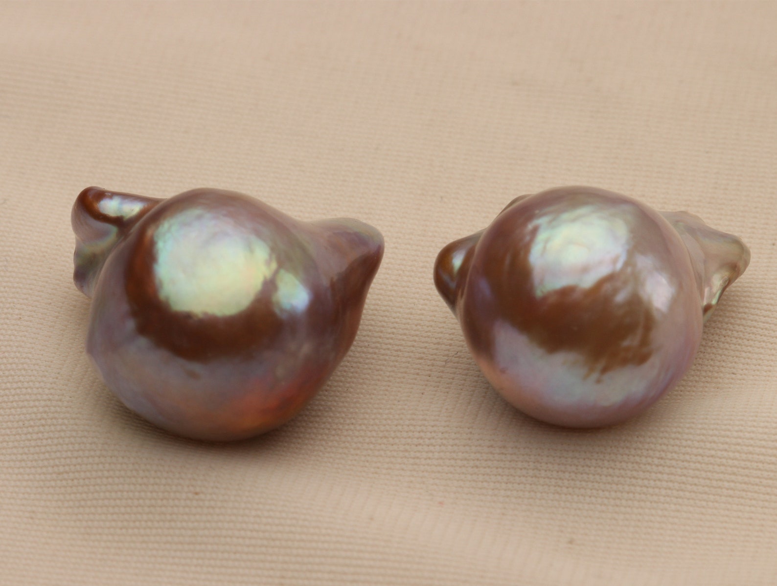 Natural Metallic Purple Fireball Pearl Pair MFP005 - Etsy