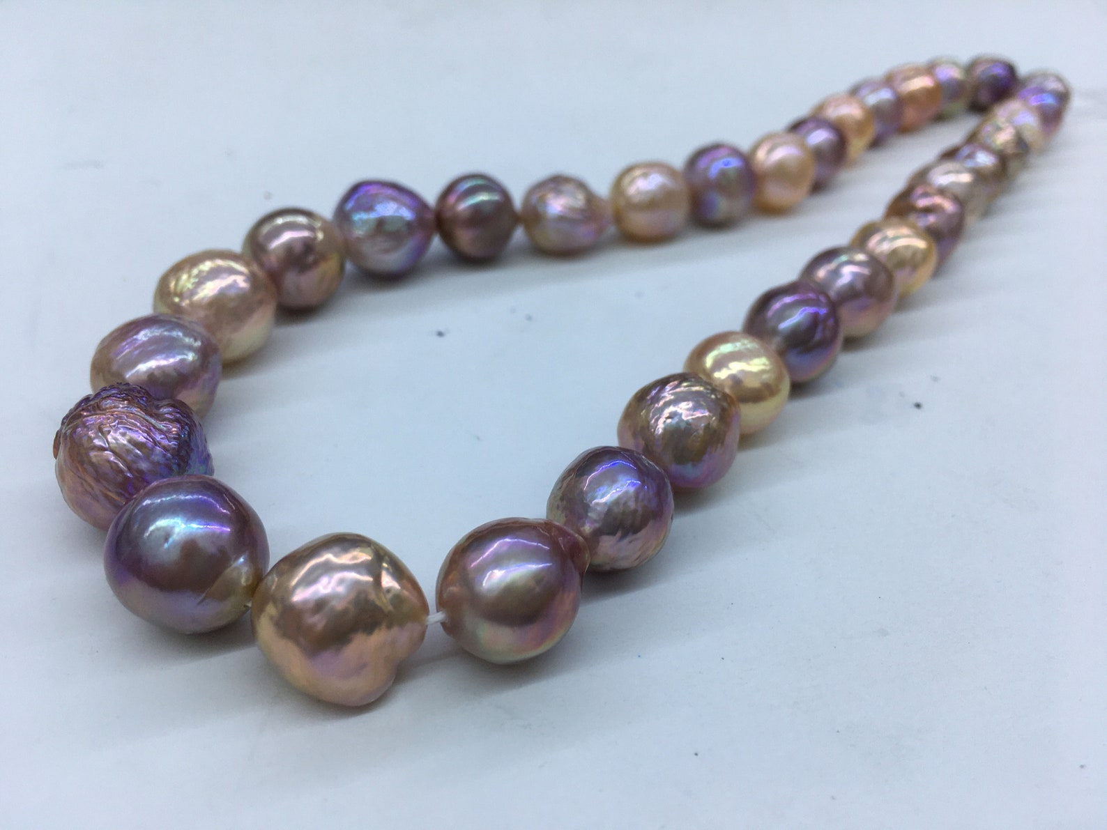 Natural Mixed Metallic Color Kasumi Like Nucleated Pearl - Etsy