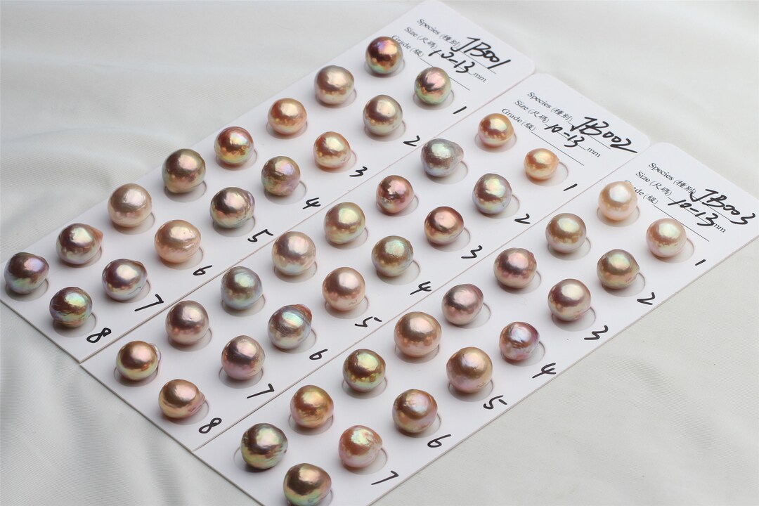 Metallic Edison Pearl Pair, Rainbow Color, Baroque Drop (10-13mm) - Etsy