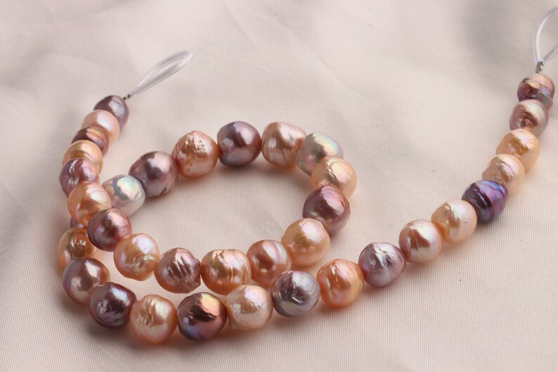 9-11mm Wrinkled Surface Edison Pearl Strand With Multi-color, Natural ...