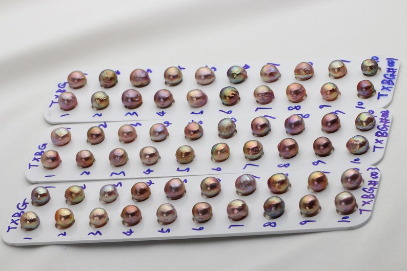 Amazing Metallic Color Edison Pearl Pair Natural Color Ripple | Etsy