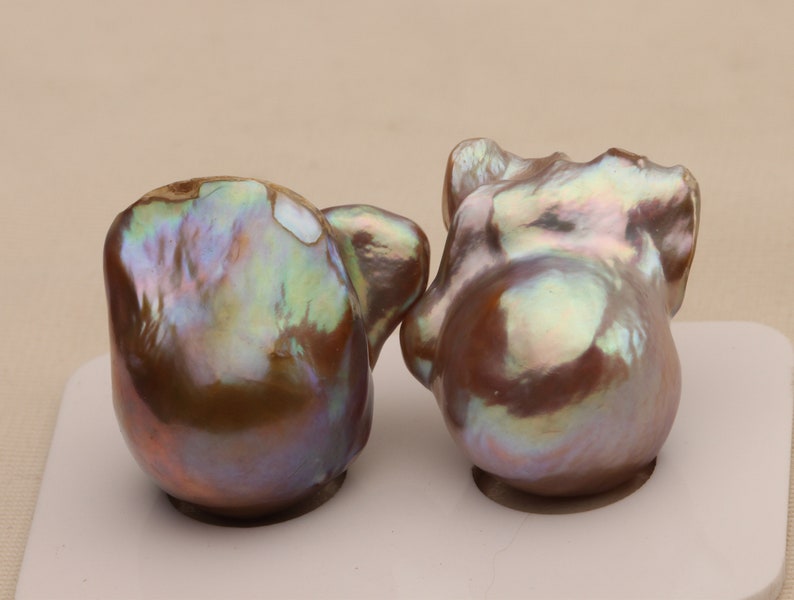 Natural Metallic Purple Fireball Pearl Pair MFP005 - Etsy