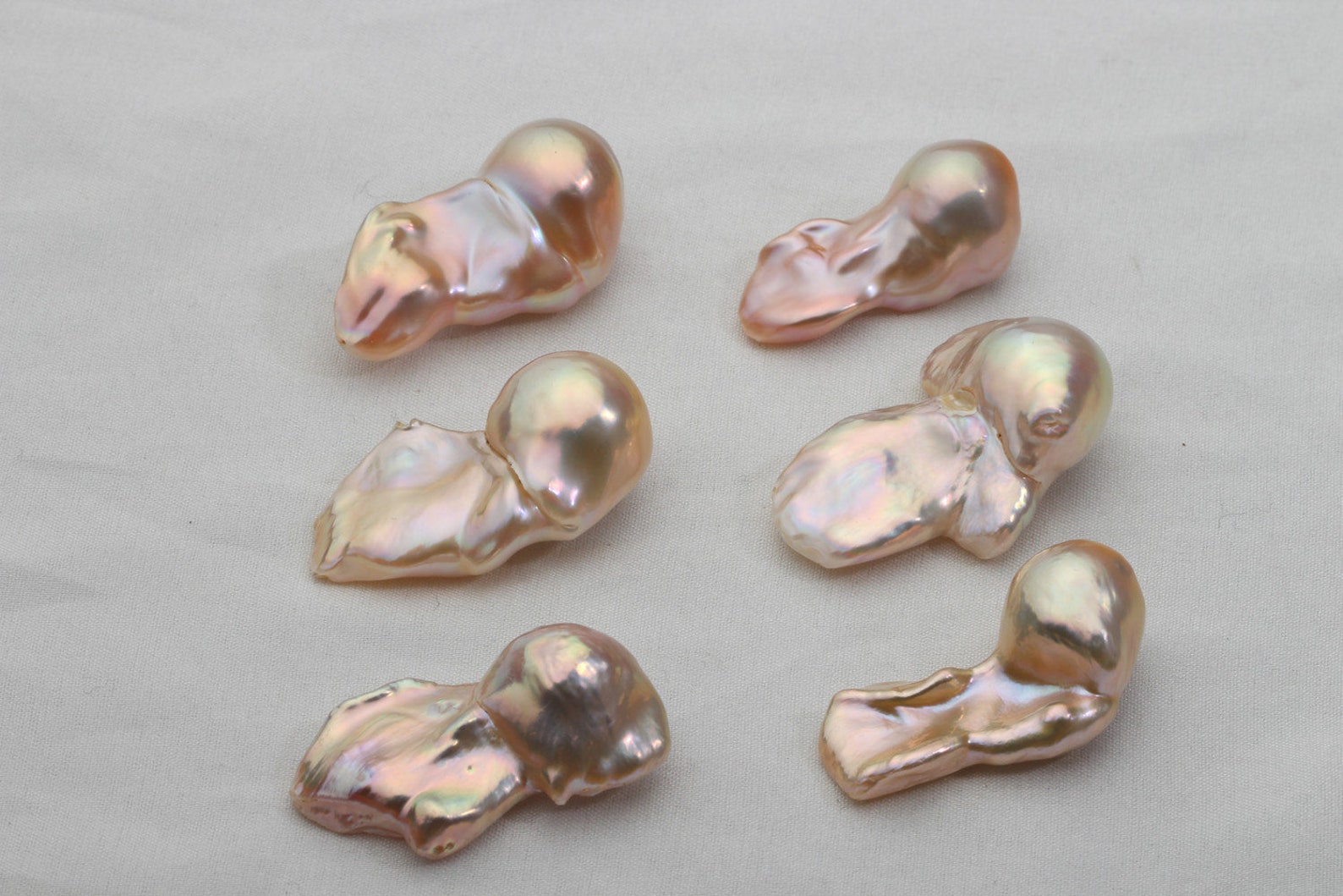 Perla irregular grande de color rosa metálico caliente perla - Etsy España