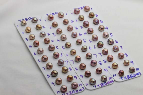 Amazing Metallic Color Edison Pearl Pair Natural Color Ripple | Etsy