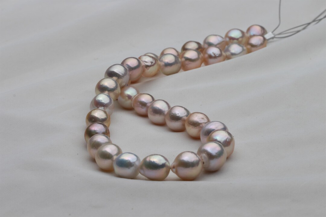 Natural Light Metallic Color Edison Pearl Strand|lake Pearl Bead Strand ...