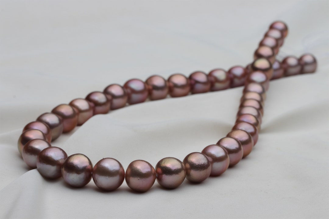 Natural Metallic Purple Edison Pearl Necklace Strand, AKE001 - Etsy