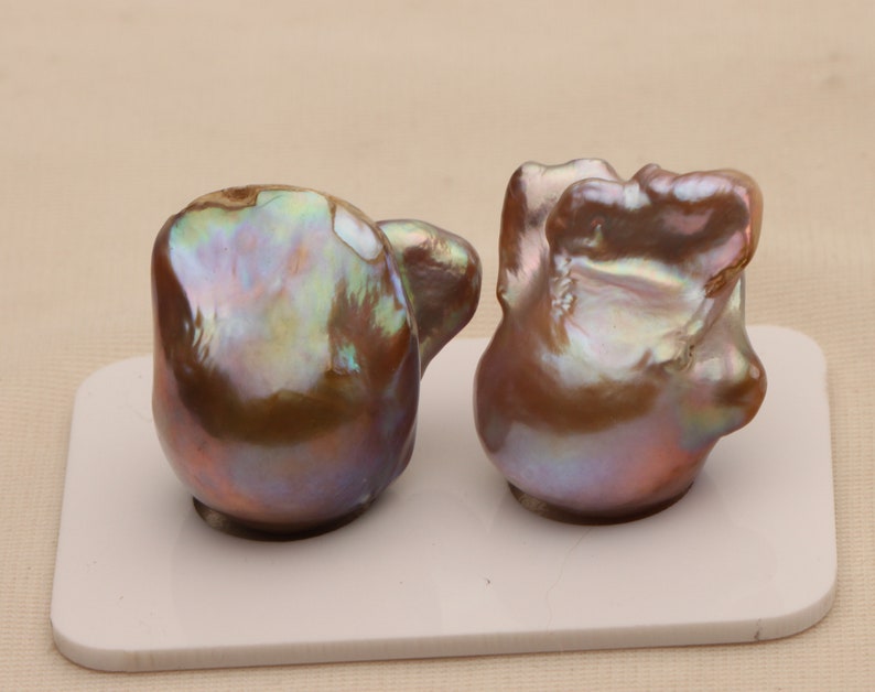 Natural Metallic Purple Fireball Pearl Pair MFP005 - Etsy