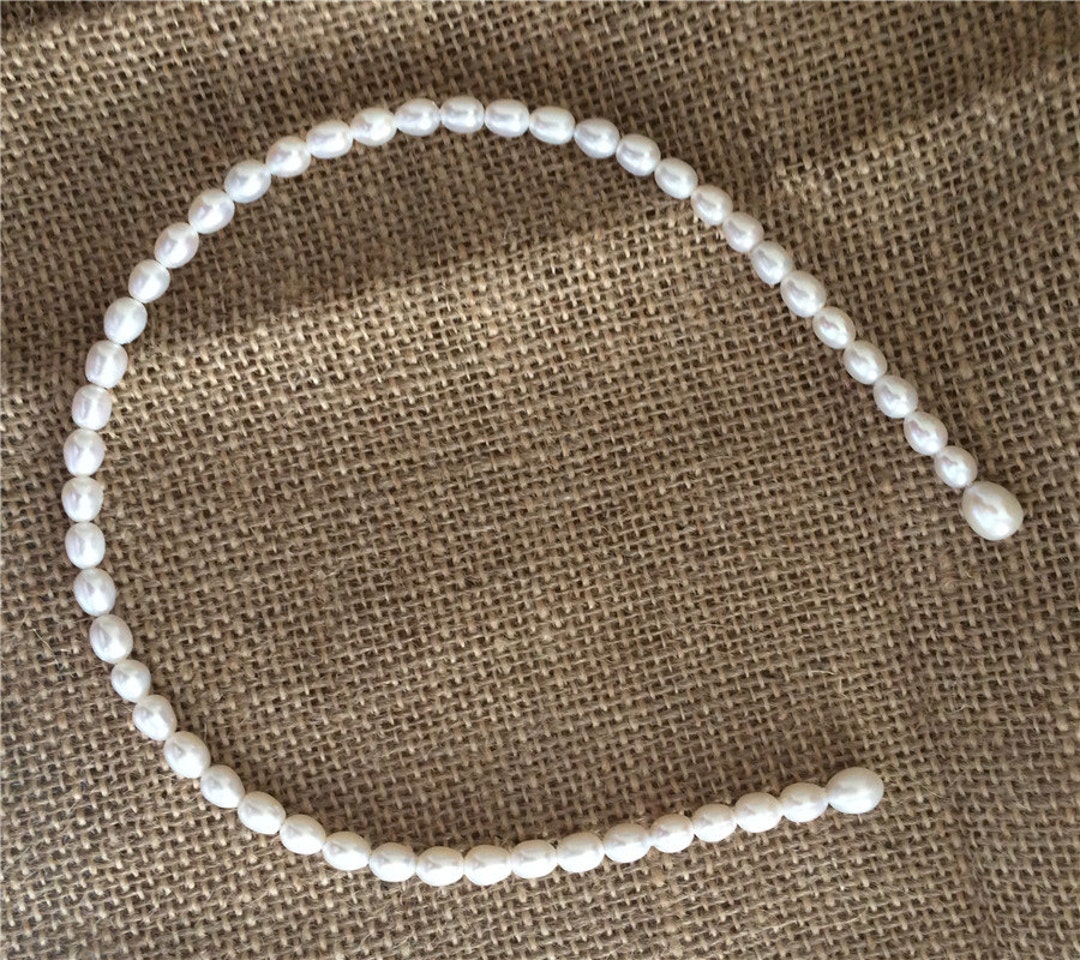 6-7mm Freshwater Pearl Drop Headband for Bridesmaid,bridal Headband ...