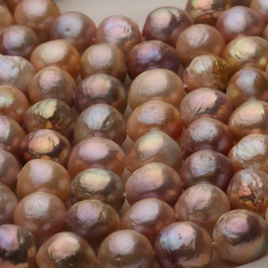 Natural Metallic Multi-color Ripple Pearl Strand, Natural Mixed Color ...