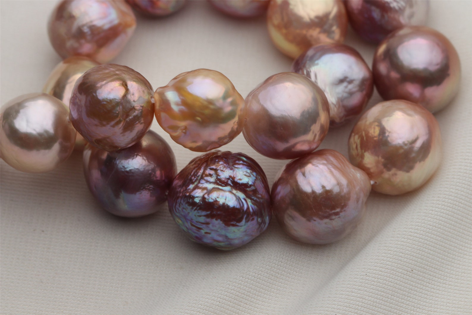 Natural Mixed Metallic Color Kasumi Like Nucleated Pearl | Etsy