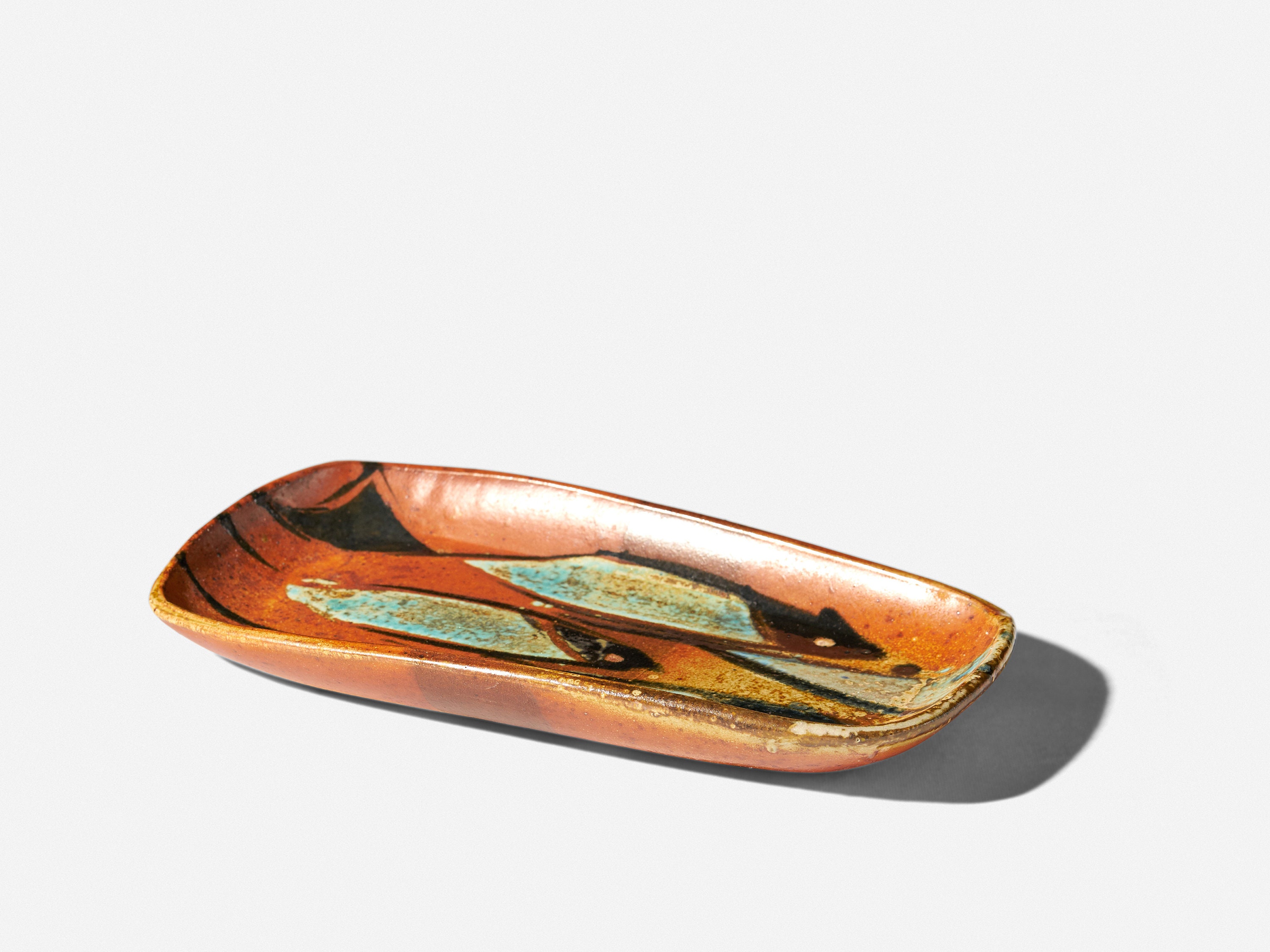 Vintage Studio Pottery Bowl With Abstract Fish Design - Etsy