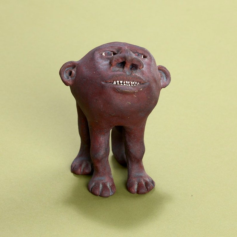 Surreal Ceramic Anthropomorphic Sculpture of Head With Four - Etsy