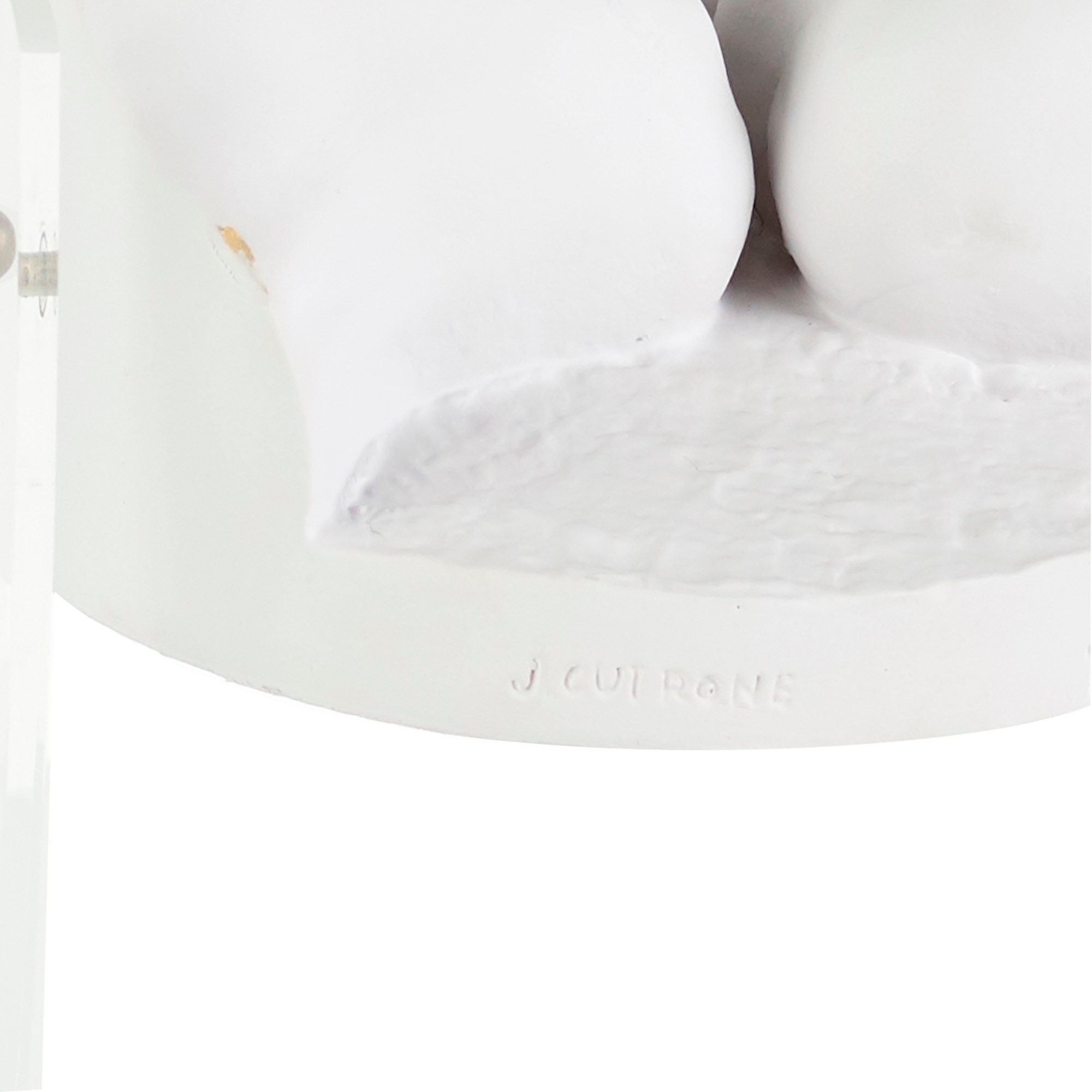 Vintage Plaster and Acrylic Sculpture of a Man and Woman Kissing by J ...