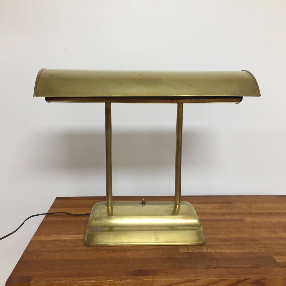 Vintage Industrial Streamline Fluorescent Brass Desk Lamp by the Miller ...