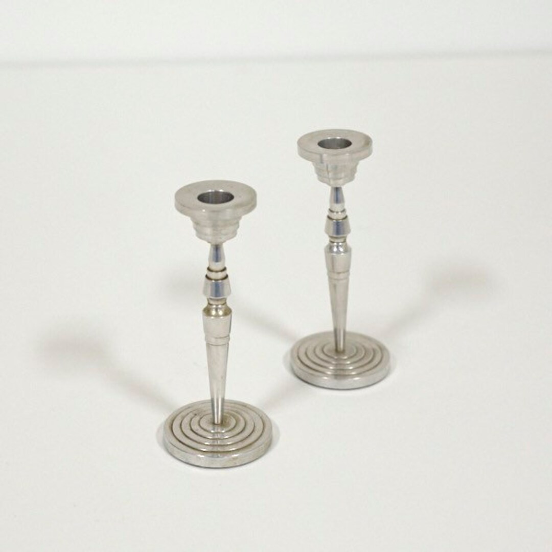 Pair of Industrial Machine Age Candlesticks - Etsy