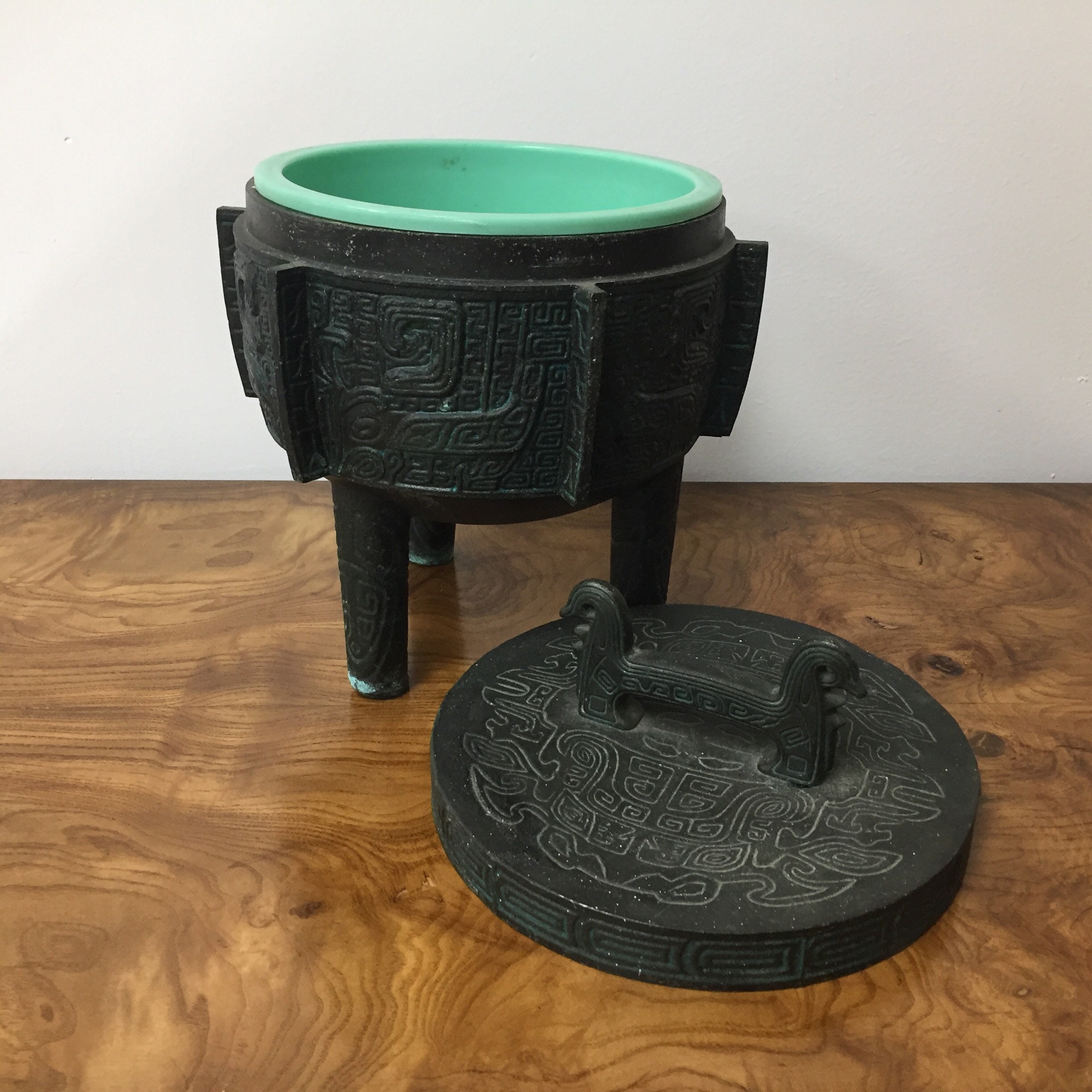 Vintage Asian Inspired Ice Bucket in the Style of James Mont - Etsy