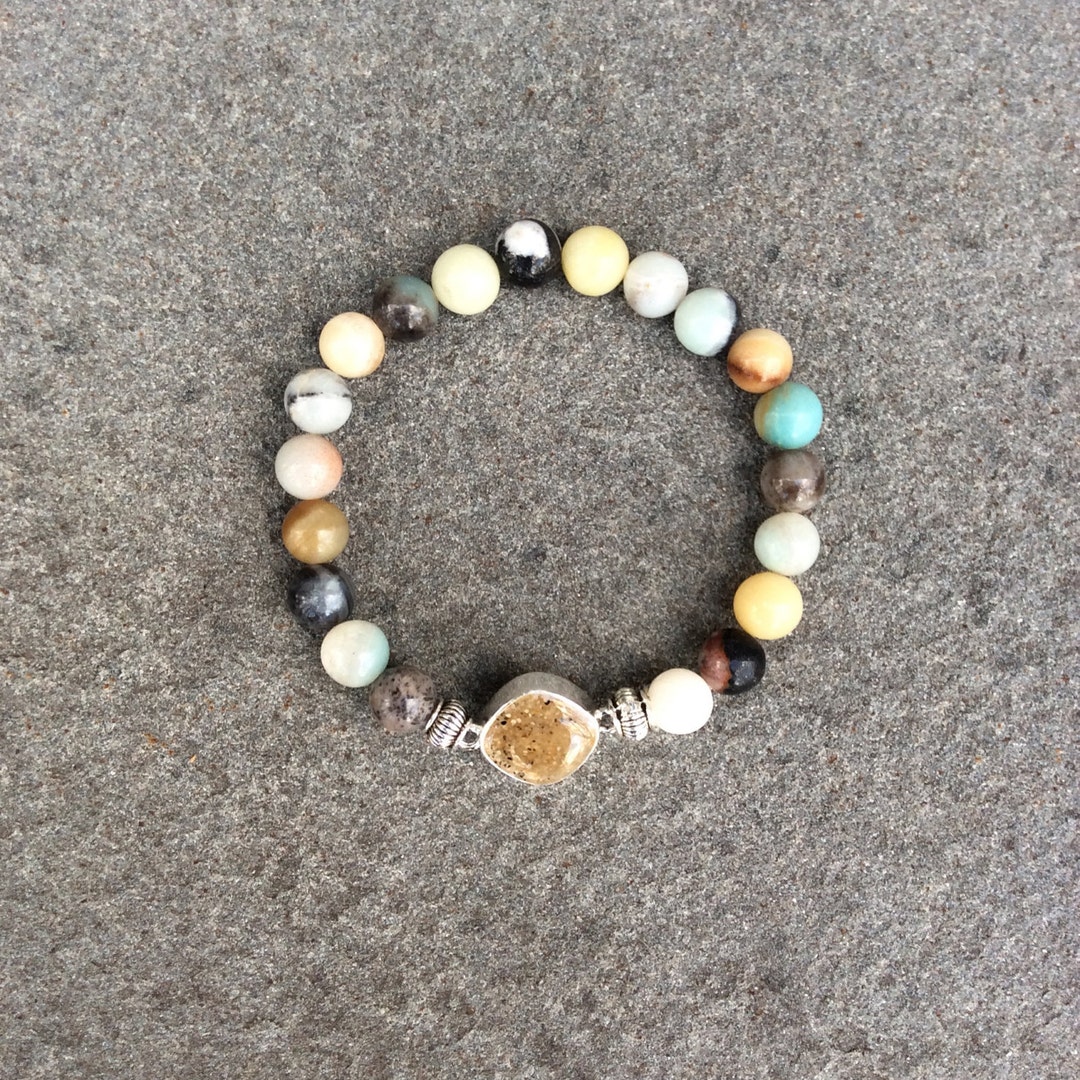 Flower Amazonite Shore Line Sand Bracelet - Etsy