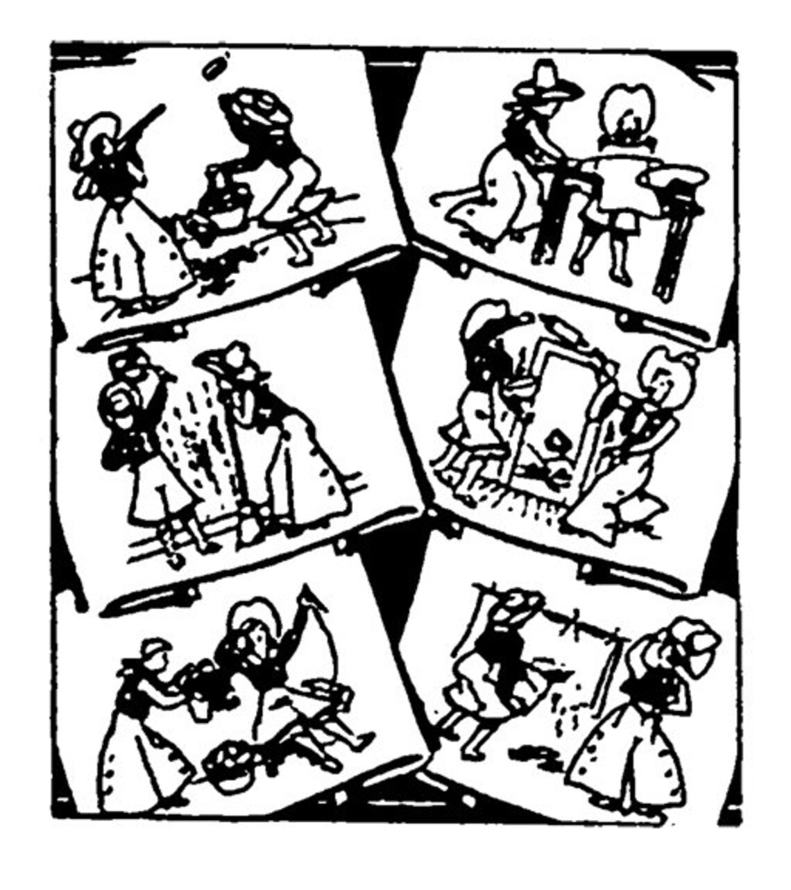 IVAB6372 Silly Western Cowboy Cowgirl Couple Tea Towel Designs Vintage ...