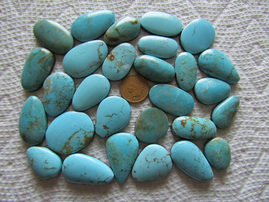 28 Tyrone Turquoise Cabochon 500 Carat New Mexico American Cab Matching ...