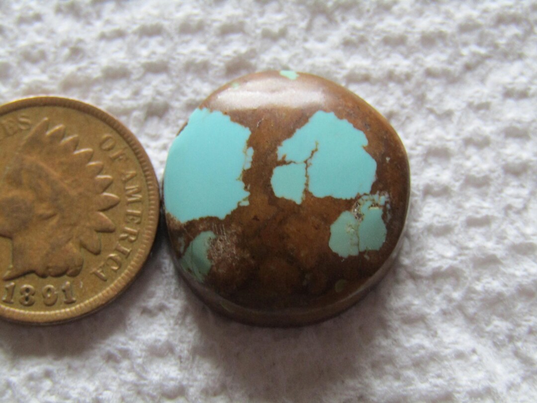 Number Eight #8 Turquoise Cab 17 Carat American Nevada Blue Cabochon ...