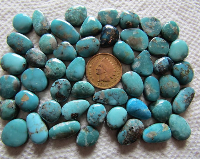 49 Campitos Turquoise Cabs 200 Carats Cabochons Baby Blue Wholesale Lot ...