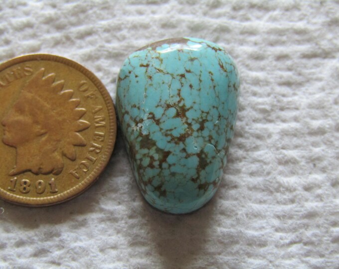 Number Eight #8 Turquoise Cab 15 Carat American Nevada Blue Cabochon ...