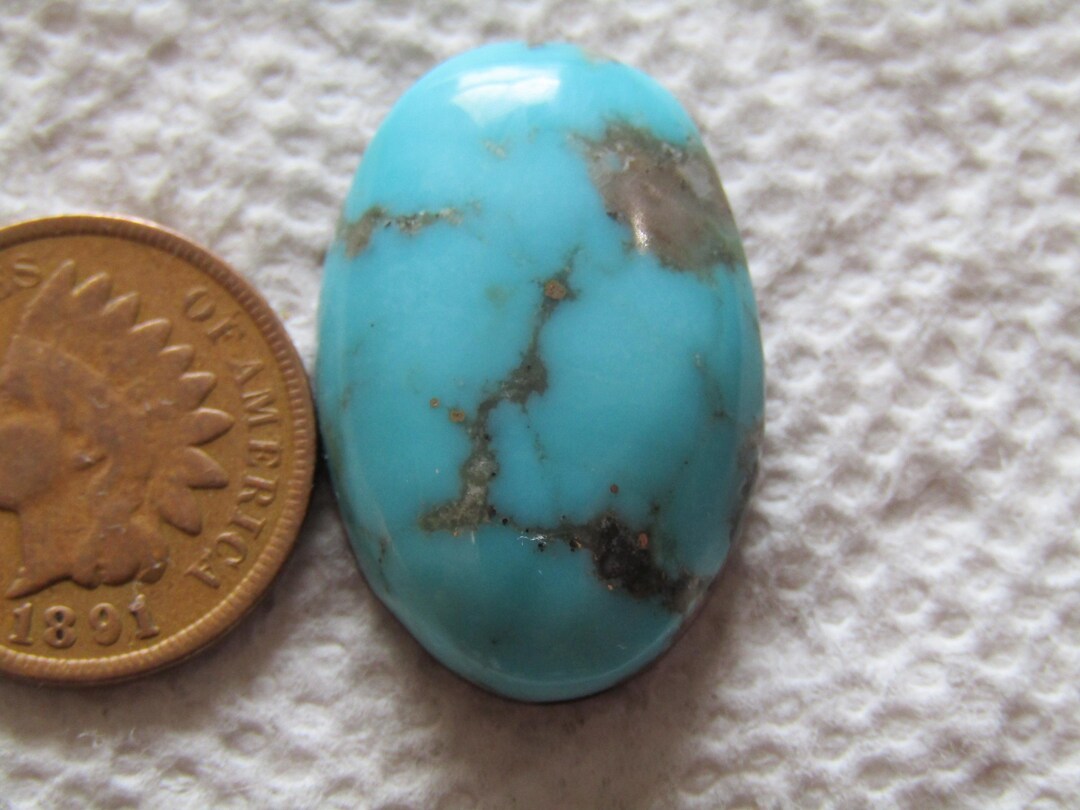 Campitos Turquoise Cab 24 Carat Cabochon Baby Blue Hand Cut - Etsy