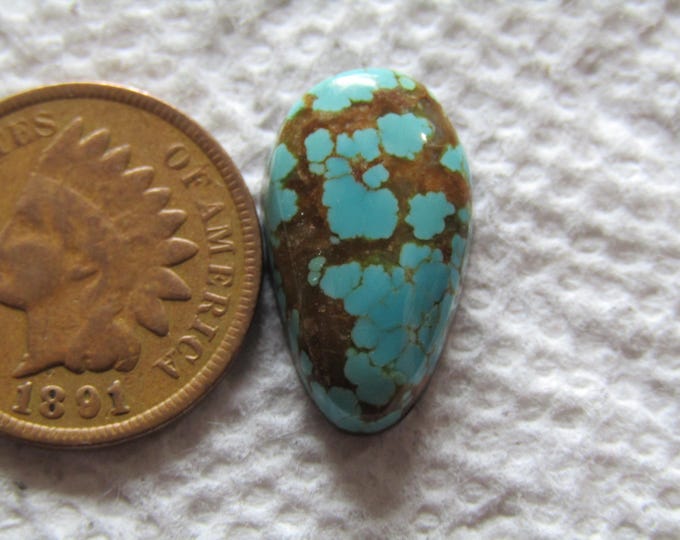 Number Eight #8 Turquoise Cab 7.9 Carat American Nevada Blue Cabochon ...