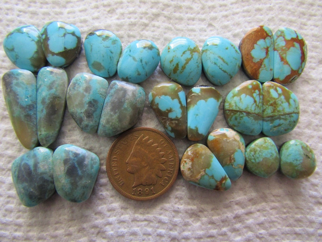 22 Tyrone Turquoise Cabochon 100 Carat New Mexico American Cab 11 ...