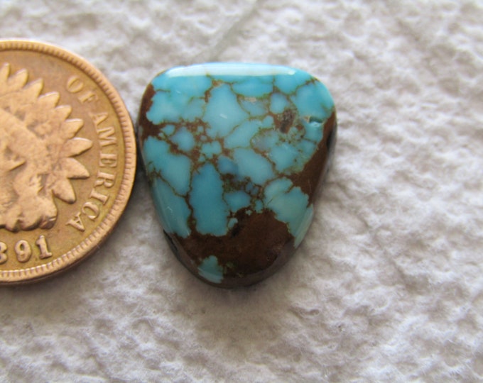 Number Eight #8 Turquoise Cab 8.2 Carat American Nevada Blue Cabochon ...
