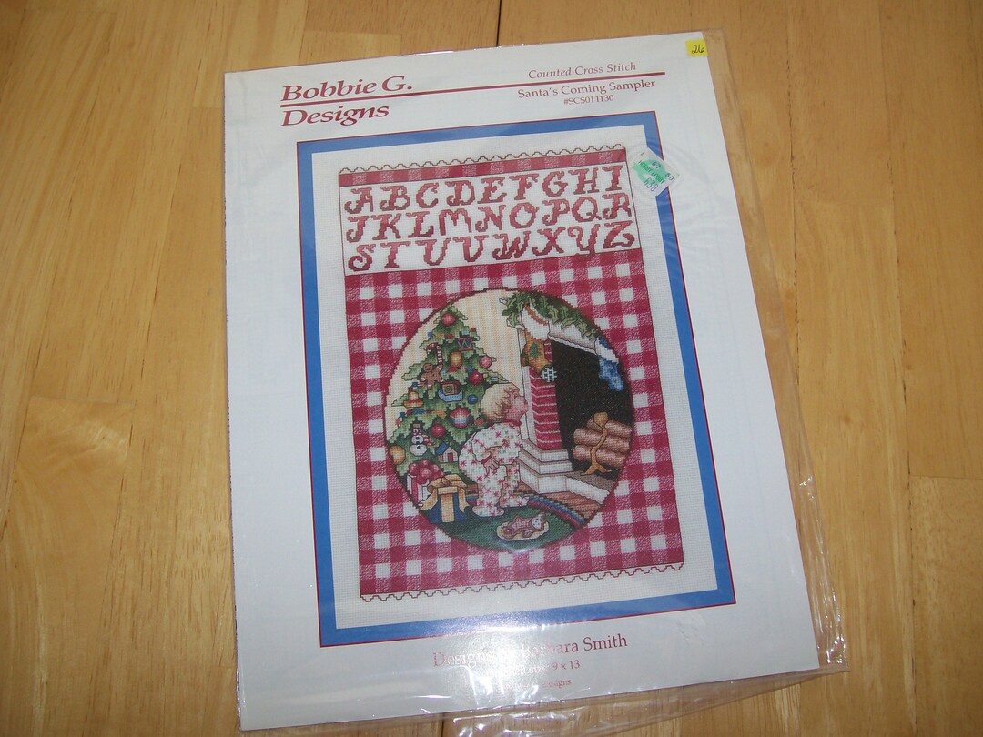 Bobbie G Designs Santas Coming Sampler Counted Cross Stitch Chart X ...