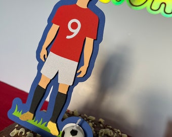 Football Player Cake Topper - Etsy UK