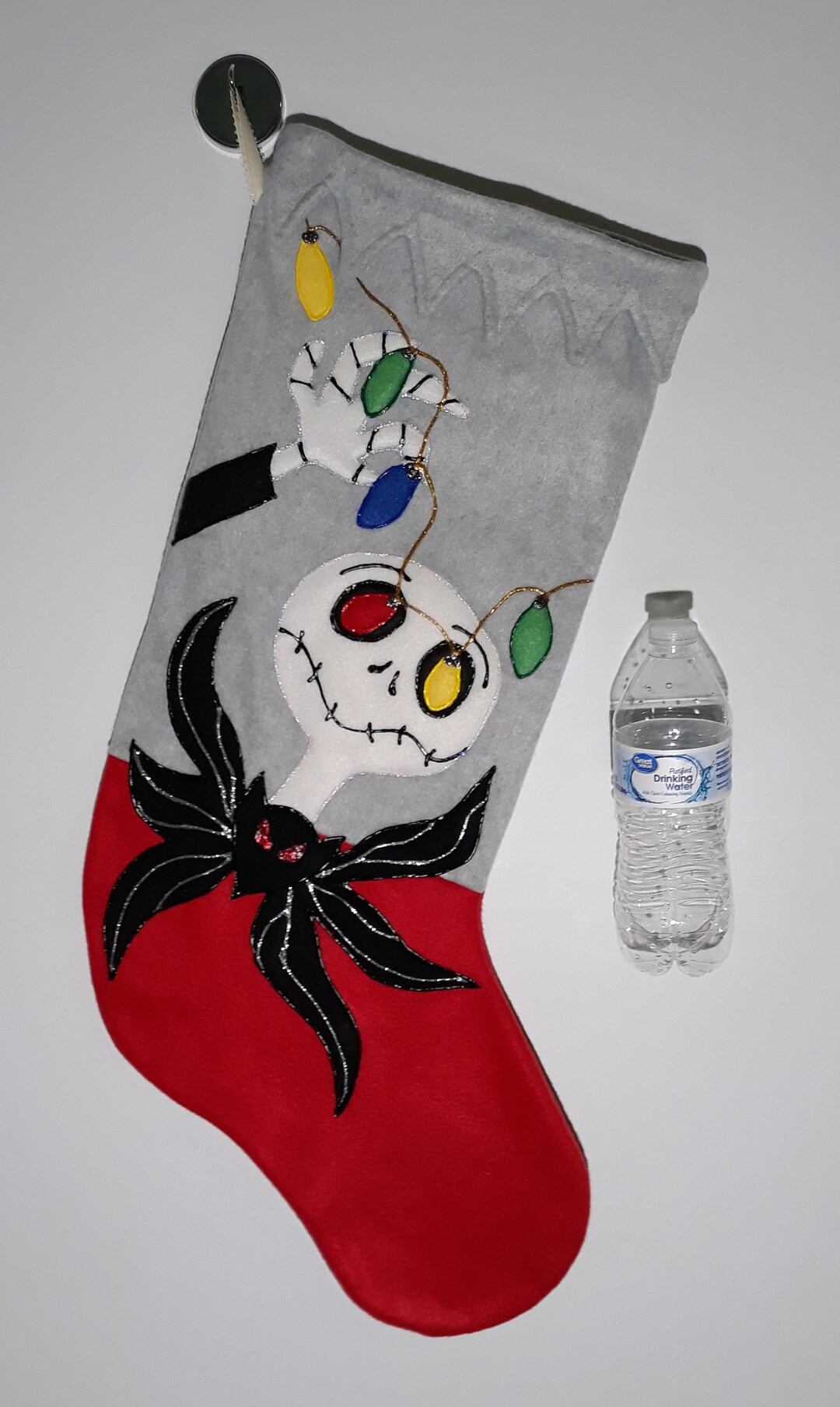 24" Handmade Fleece Christmas Stocking- Inspired Jack Skellington ...