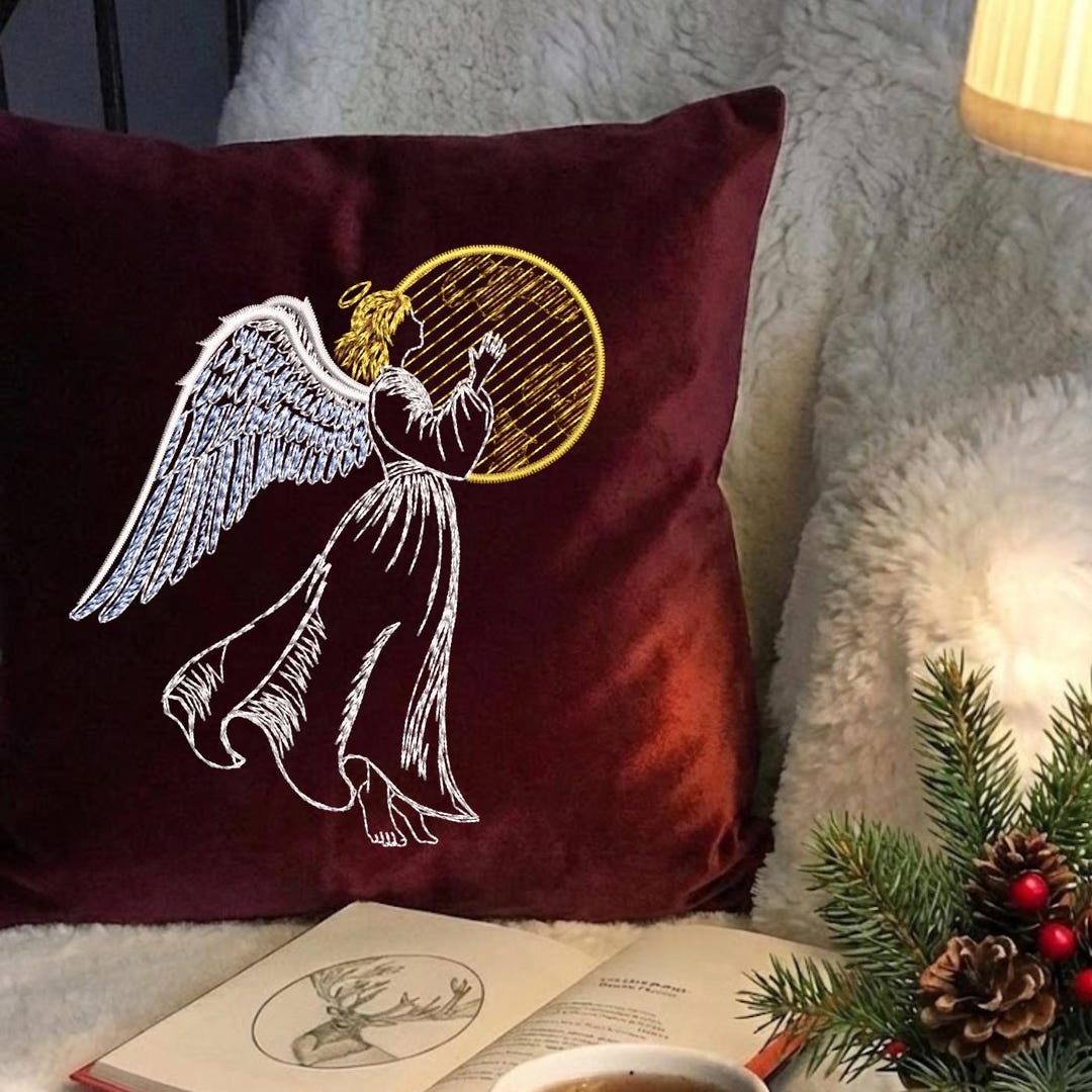 Guardian Angel Carrying a Round Globe With Golden Continents ...