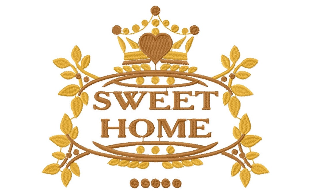 Sweet Home Monogram Frame, Machine Embroidery Design (digital Download ...