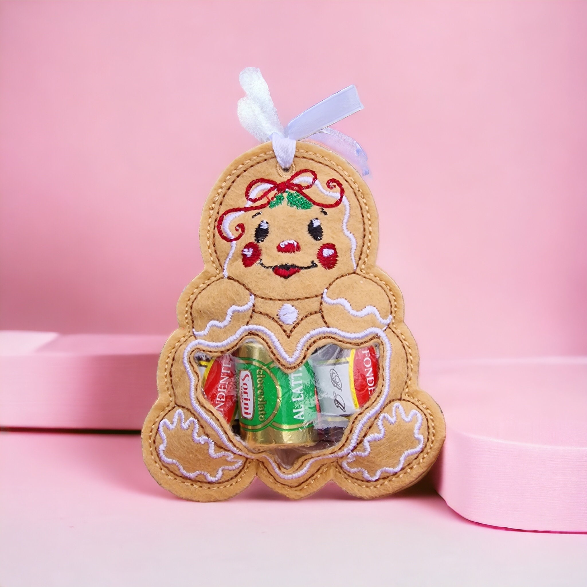 Gingerbread Man ITH Souvenir Treat Bag Machine Embroidery Design in ...