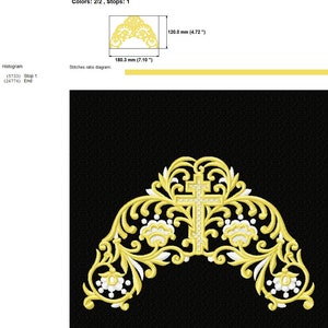 Border With Christian Cross and Monograms Machine Embroidery Design 7 ...