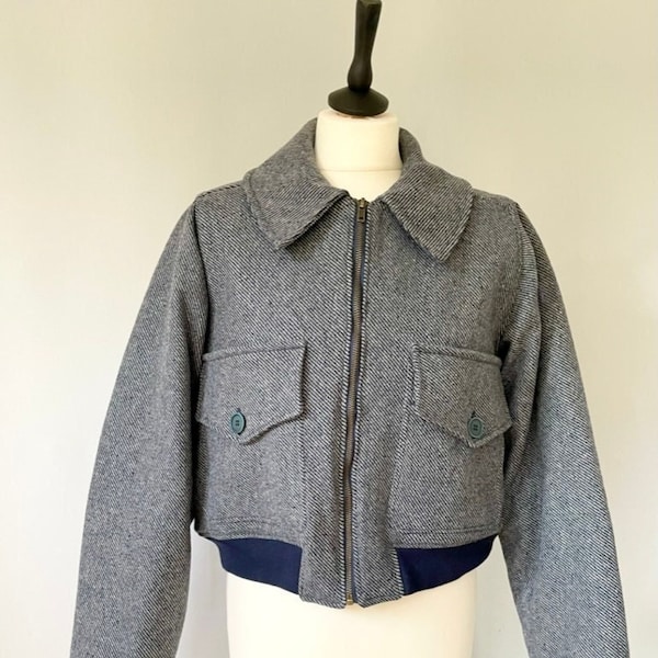Tweed Bomber Jacket - Etsy UK
