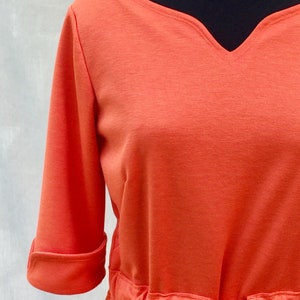 Robe orange en jersey Milano. - Etsy France